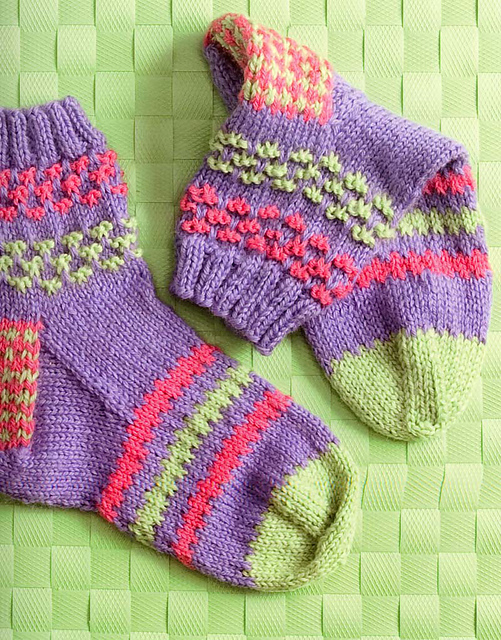 Ravelry: Bright Slip-stitch Socks pattern by Edie Eckman