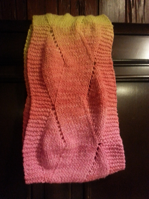 Ravelry: Eyelet Wave Infinity Scarf pattern by Elaine Hamilton