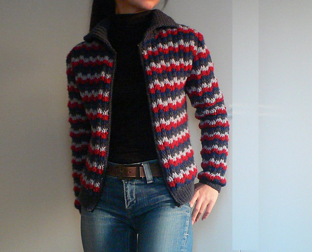 Ravelry: p.39 Zip-up Jacket pattern by Mutsumi Harada（原田睦美）
