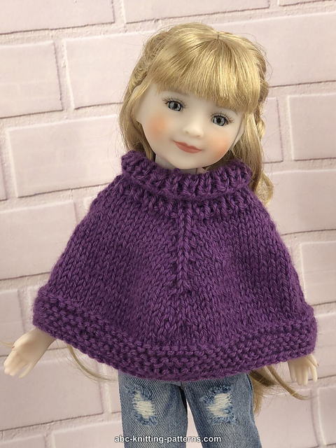 Ravelry: Seamless Poncho for 14-inch Doll pattern by Elaine Phillips