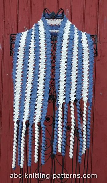 Ravelry: Bruges Lace Scarf with Corkscrew Fringe pattern by Elaine Phillips