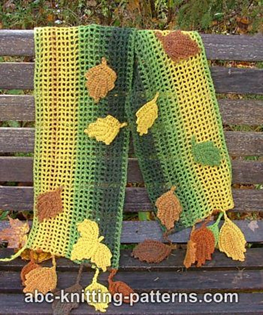 Ravelry: Fall Leaves Scarf pattern by Elaine Phillips