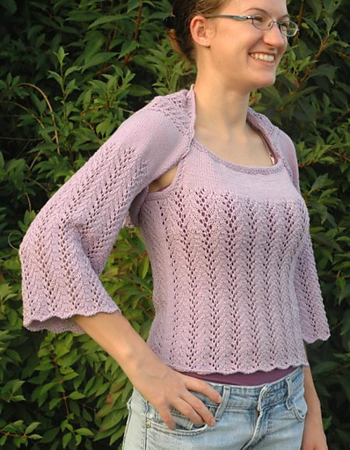 Ravelry: Vine Lace Summer Shrug pattern by Elaine Phillips