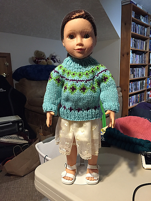 Ravelry: Fair Isle Doll Sweater pattern by Heather Mayson