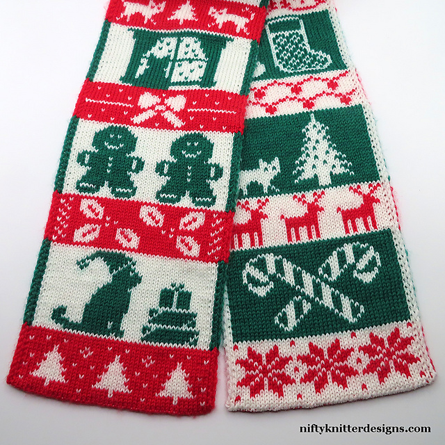 Ravelry: Meowy Christmas Scarf pattern by Lisa Hannan Fox