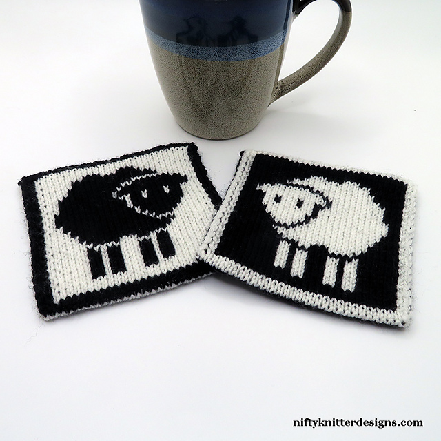 Ravelry: Counting Sheep Coaster pattern by Lisa Hannan Fox