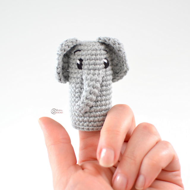 Ravelry: Elephant Finger Puppet pattern by Elisa Sartori