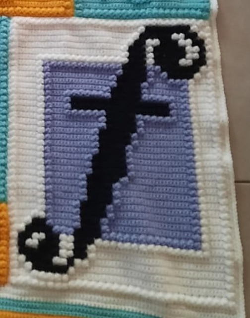 Ravelry: Forte Panel for Music Blanket pattern by Anat Rosensweig