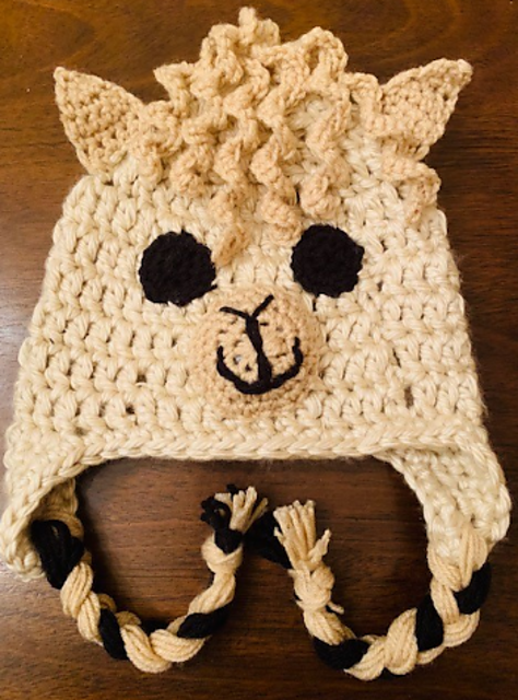 Ravelry: Curly Hair Llama Hat pattern by Elizabeth Walker