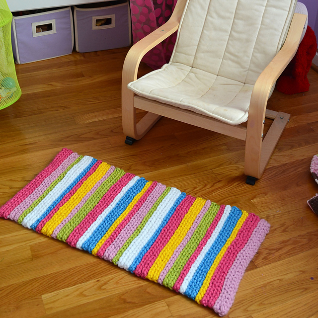 Ravelry: Stripey Spring Rug pattern by Elizabeth Pardue