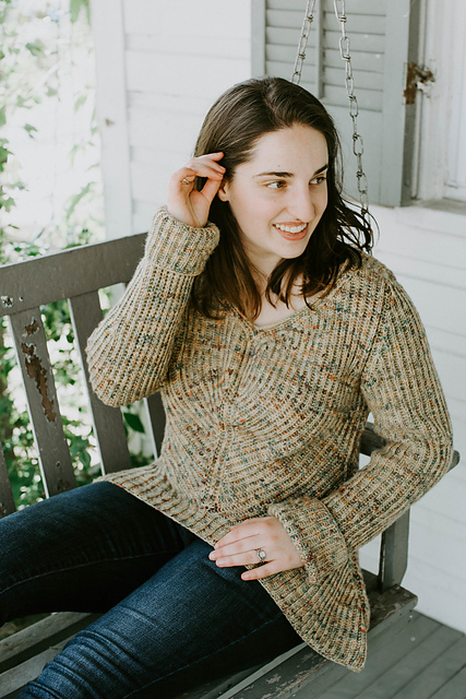 Ravelry: Pinefeather Pullover pattern by Emily Connell