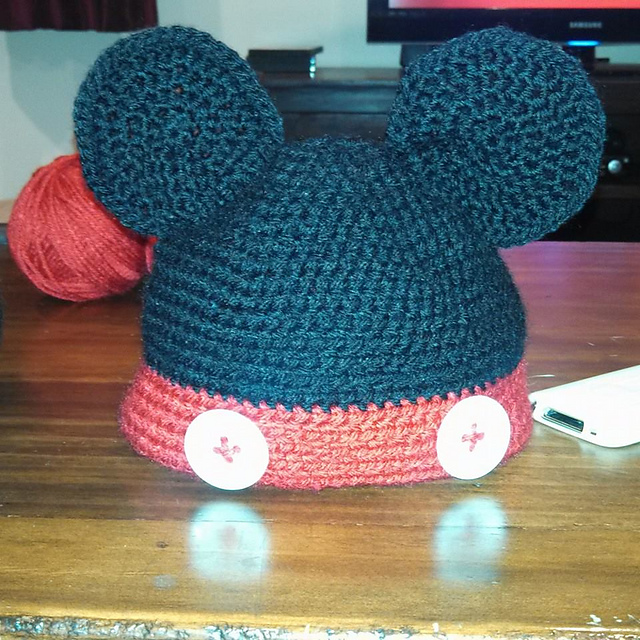 Ravelry: Mickey Mouse Crochet Hat pattern by Emmi Lawrence