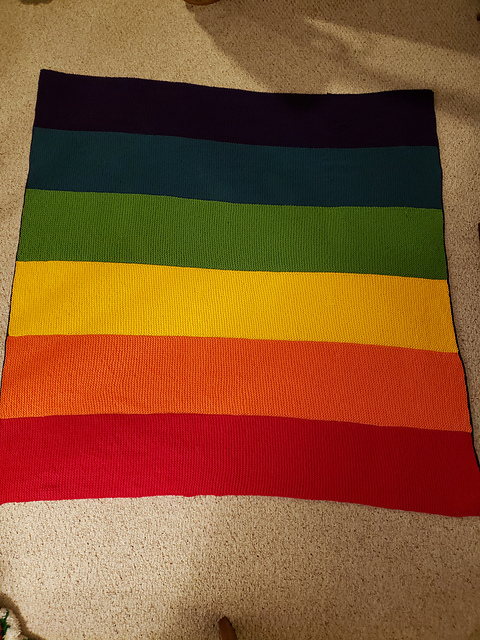 Ravelry: Traditional Pride Flag Blanket pattern by Emily Jannery