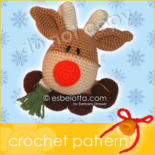 Ravelry: Rudi, the Red-Nosed Reindeer pattern by Barbara Strasser