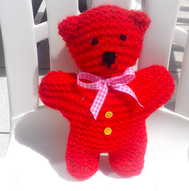 Ravelry: Little Red Teddy Bear pattern by Esther Kate