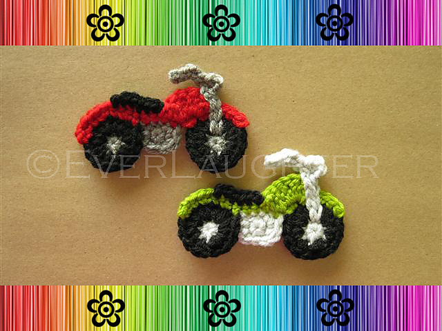Ravelry: Motorcycle Applique pattern by Patricia Eggen