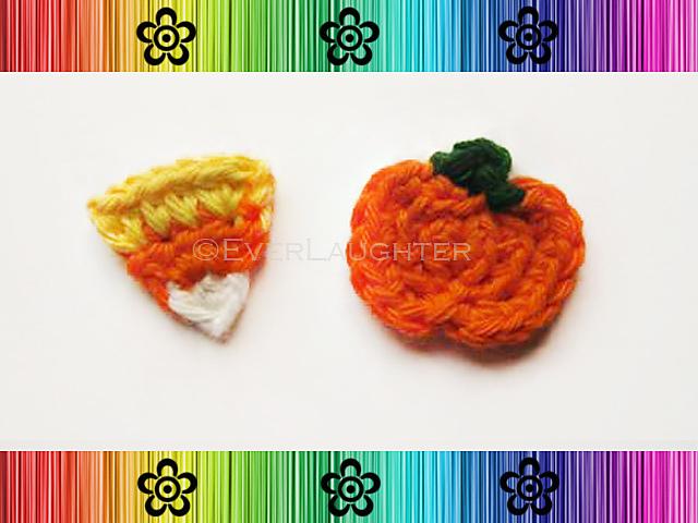 Ravelry: Pumpkin and Candy Corn Applique pattern by Patricia Eggen
