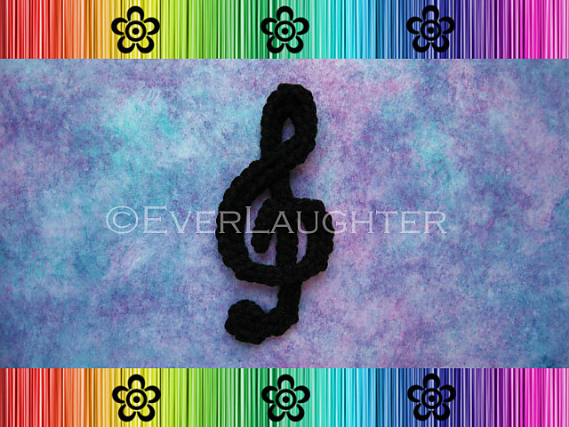Ravelry: Treble Clef Applique pattern by Patricia Eggen