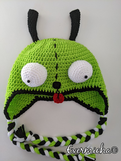 Ravelry: Gad Gir Green Alien Disguise Hat pattern by Evermicha