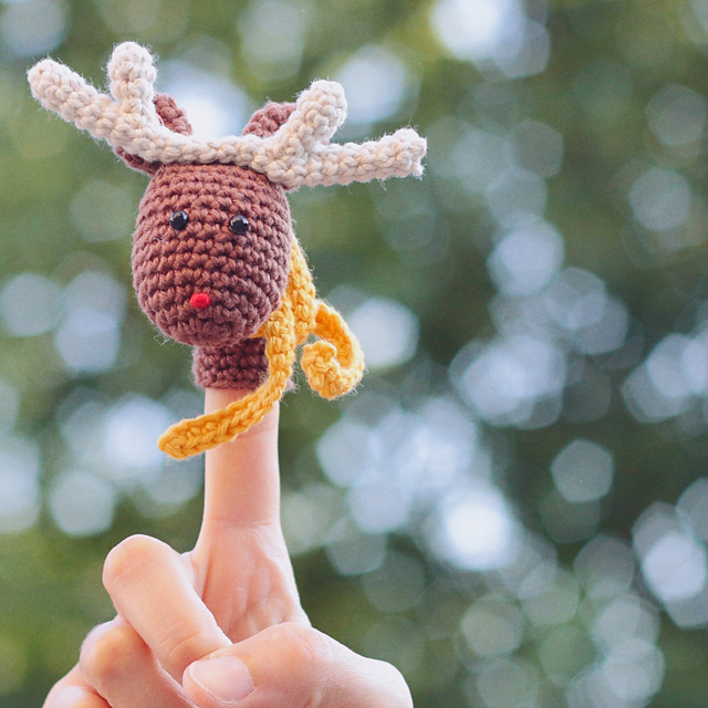 Ravelry: Rudy the finger puppet pattern by Ezgi Tandogan