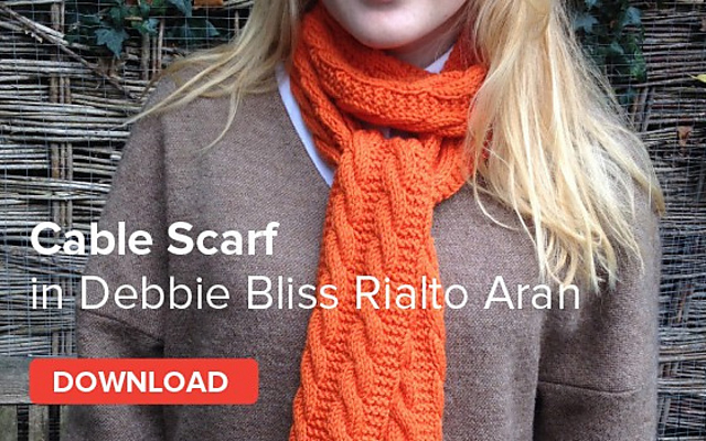 Ravelry: Cable Scarf pattern by Debbie Bliss