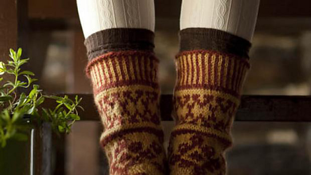 Ravelry: Fair Isle Slipper Boots pattern by Andi Smith