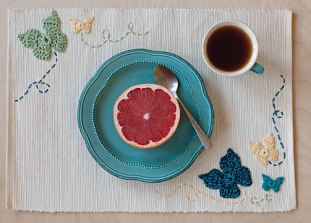 Ravelry: Butterfly Breakfast Mat pattern by Linda Permann