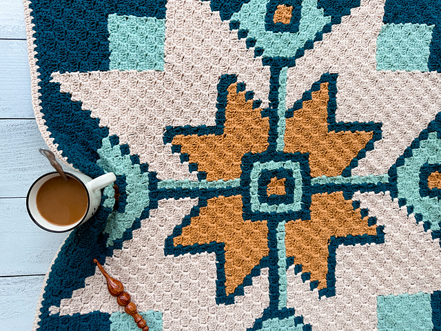 Ravelry: Sawtooth Star Baby Blanket pattern by Amanda Saladin