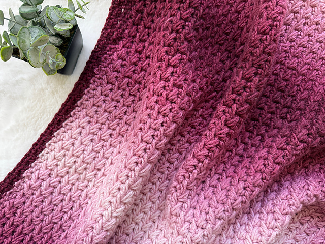 Ravelry: Feather Stitch Blanket pattern by Amanda Saladin