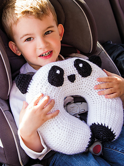 Ravelry: Panda Travel Pillow pattern by Amanda Saladin
