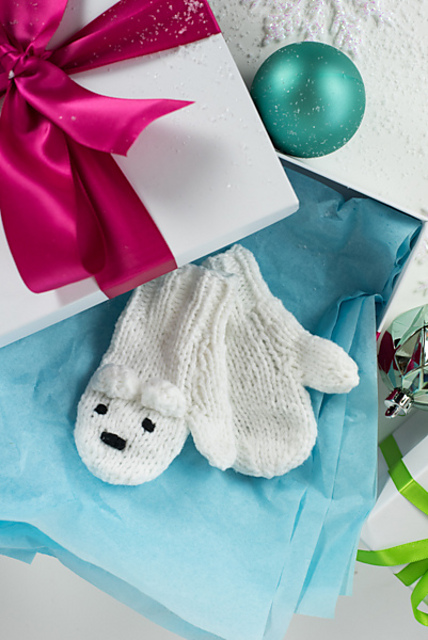 Ravelry: Polar Bear Mittens pattern by Amanda Saladin