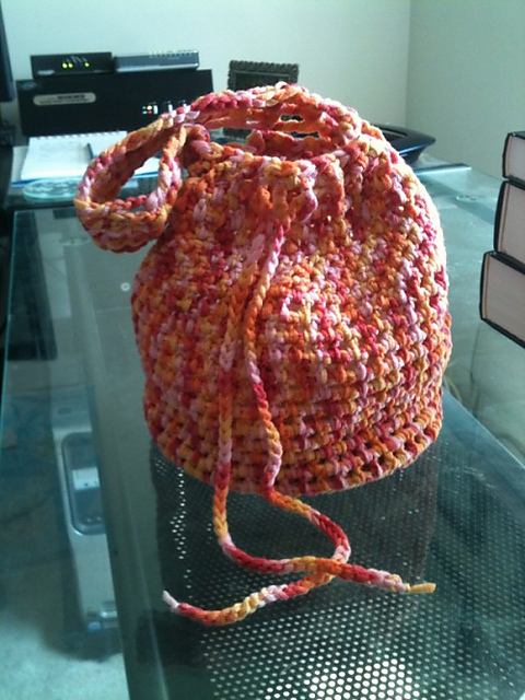 Ravelry: Crochet Drawstring Bag pattern by Melissa Ruiz