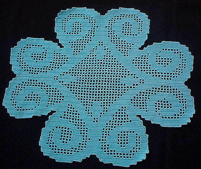 Ravelry: Turquoise Filet Mat pattern by Ferosa Harold