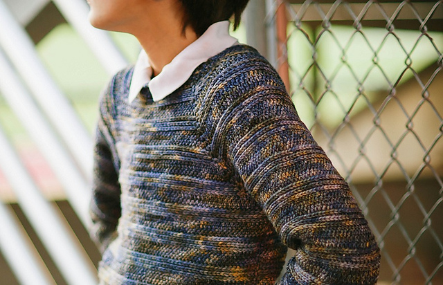 Ravelry: Textured Striped Pullover pattern by Sarah Lora