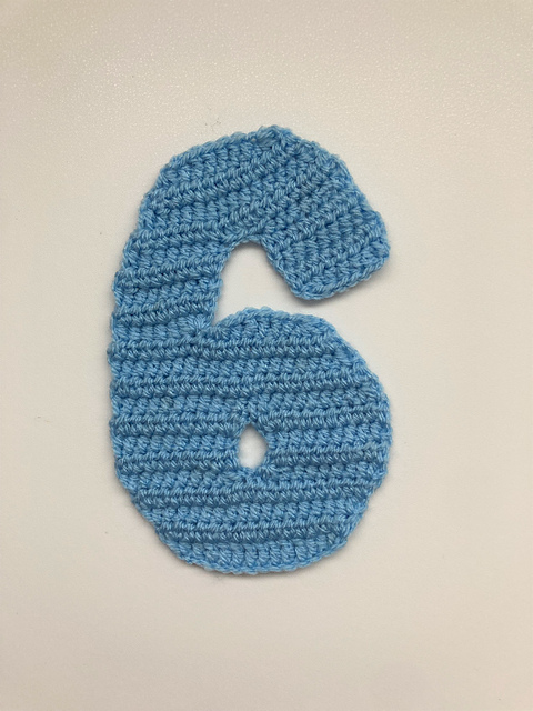 Ravelry: Large Number 6 pattern by Fiona Wilkinson