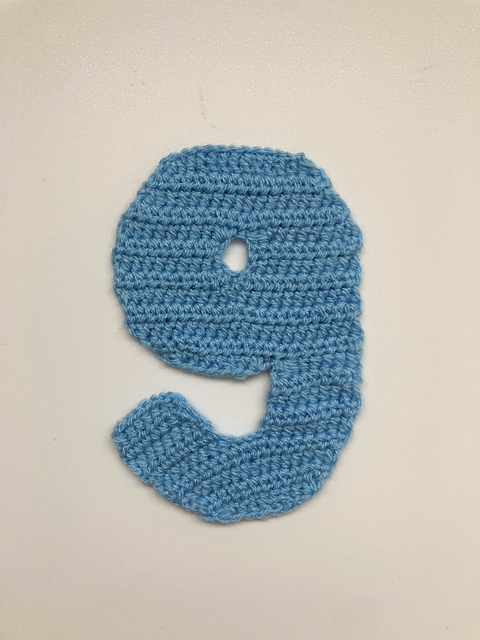 Ravelry: Large Number 9 pattern by Fiona Wilkinson