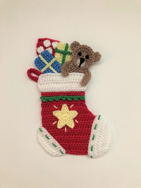 Ravelry: Christmas Stocking Applique pattern by Fiona Wilkinson