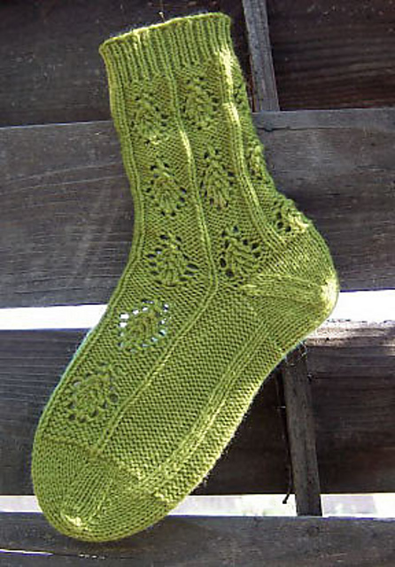 Ravelry: Quilted Leaf Lace Socks pattern by Phreadde Davis