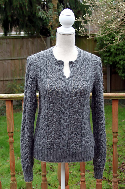 Ravelry: Cable and Leaf Lace Jumper pattern by Fiona Morris