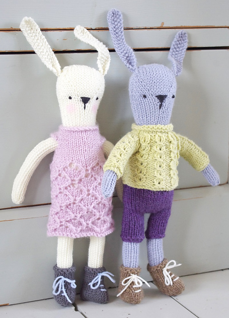Ravelry: Knitted Nordic Rabbits pattern by Fiona Goble