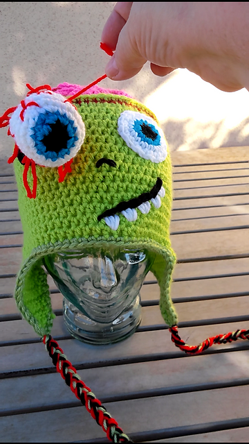 Ravelry: BaySeaKnits' Bay Sea's Adult Zombie Hat 1-8