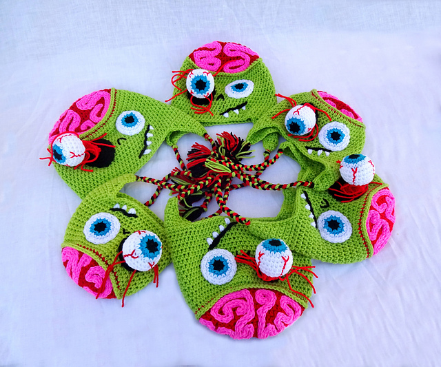 Ravelry: BaySeaKnits' Bay Sea's Adult Zombie Hat 1-8