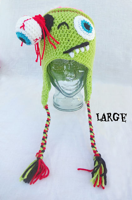 Ravelry: BaySeaKnits' Bay Sea's Adult Zombie Hat 1-8