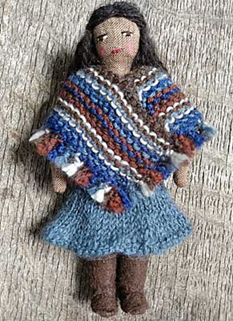 Ravelry: fjorlief's Garter Stitch Poncho for Tiny Rag Dolls