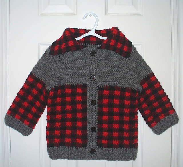 Ravelry: Baby Plaid Cardigan pattern by Yarn Creations by Denise