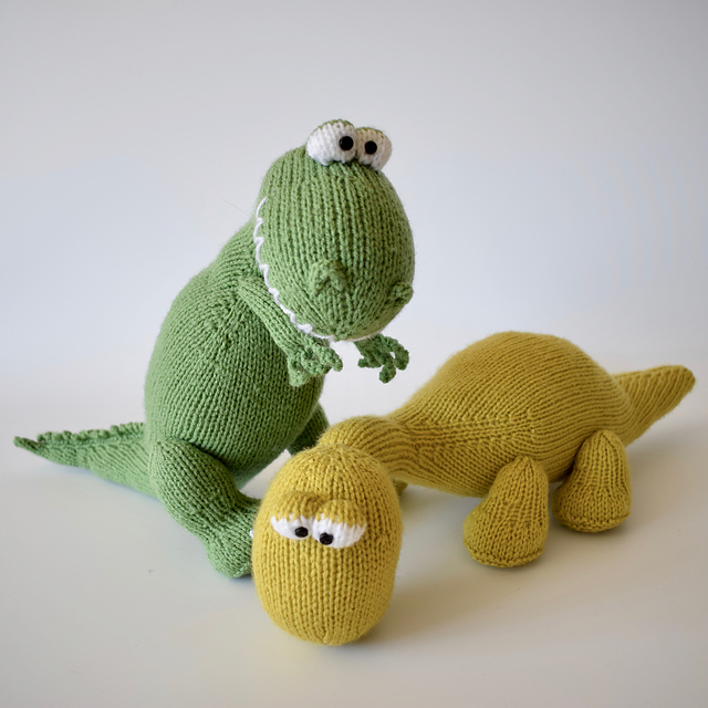 Ravelry: Trex and Bronty Dinosaurs pattern by Amanda Berry