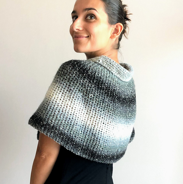 Ravelry: Silver Lining Capelet pattern by Fluffy Stitches