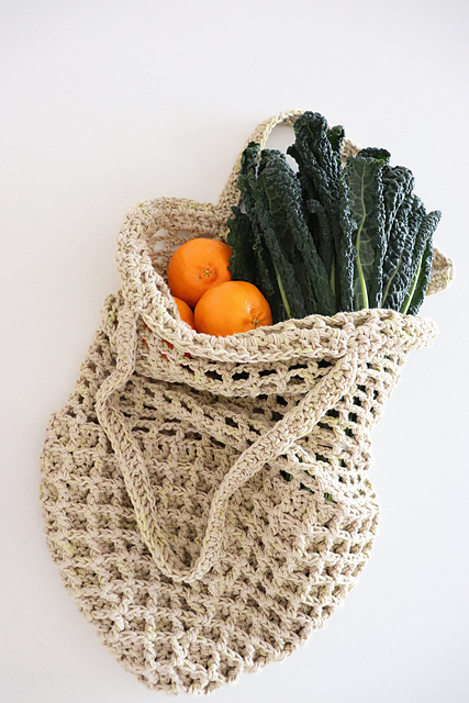 Ravelry: Waffle Market Bag pattern by Fluffy Stitches
