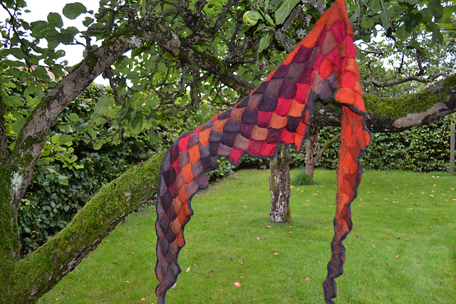 Ravelry: Diamonds are forever, entrelac shawl pattern by Catarina R