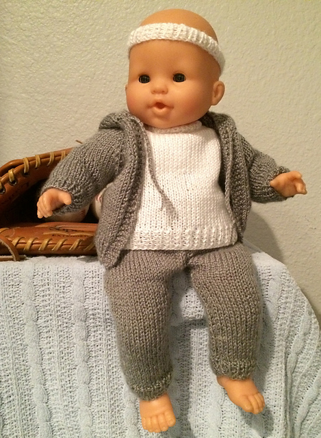 Ravelry: Doll Hoodie, Sweats, and Top for 14"-15" Baby Doll pattern by ...